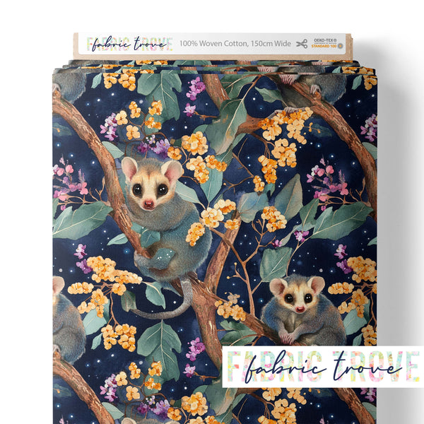 Dreaming In Possum Cotton Fabric 150cm | OEKO-TEX | Fabric Trove
