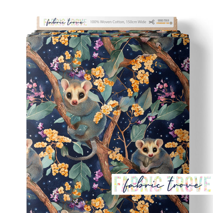 Dreaming In Possum Cotton Fabric 150cm | OEKO-TEX | Fabric Trove