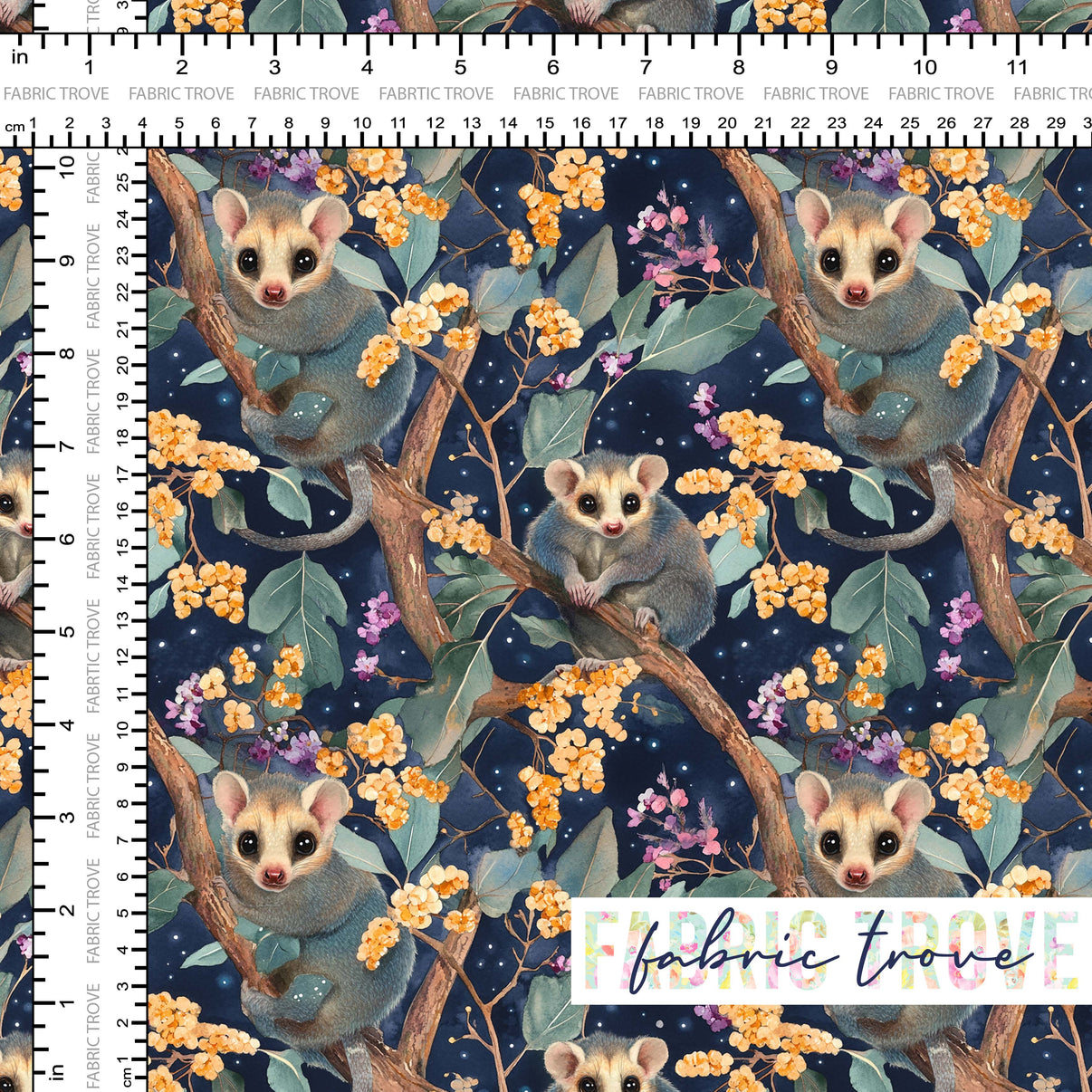 Dreaming In Possum Cotton Fabric 150cm | OEKO-TEX | Fabric Trove