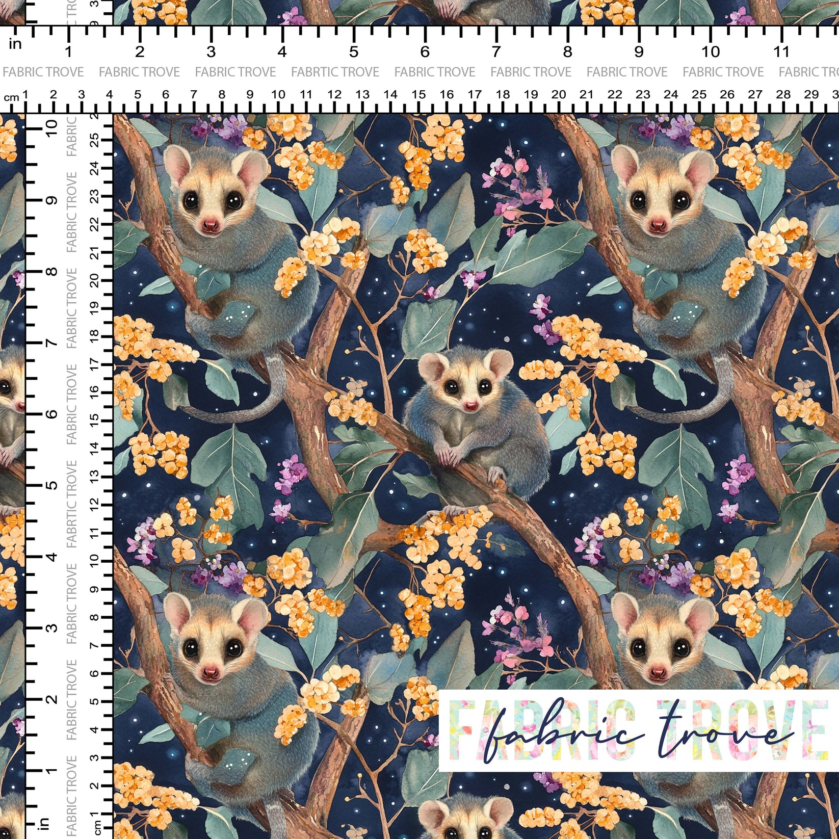 Dreaming In Possum Cotton Fabric 150cm | OEKO-TEX | Fabric Trove