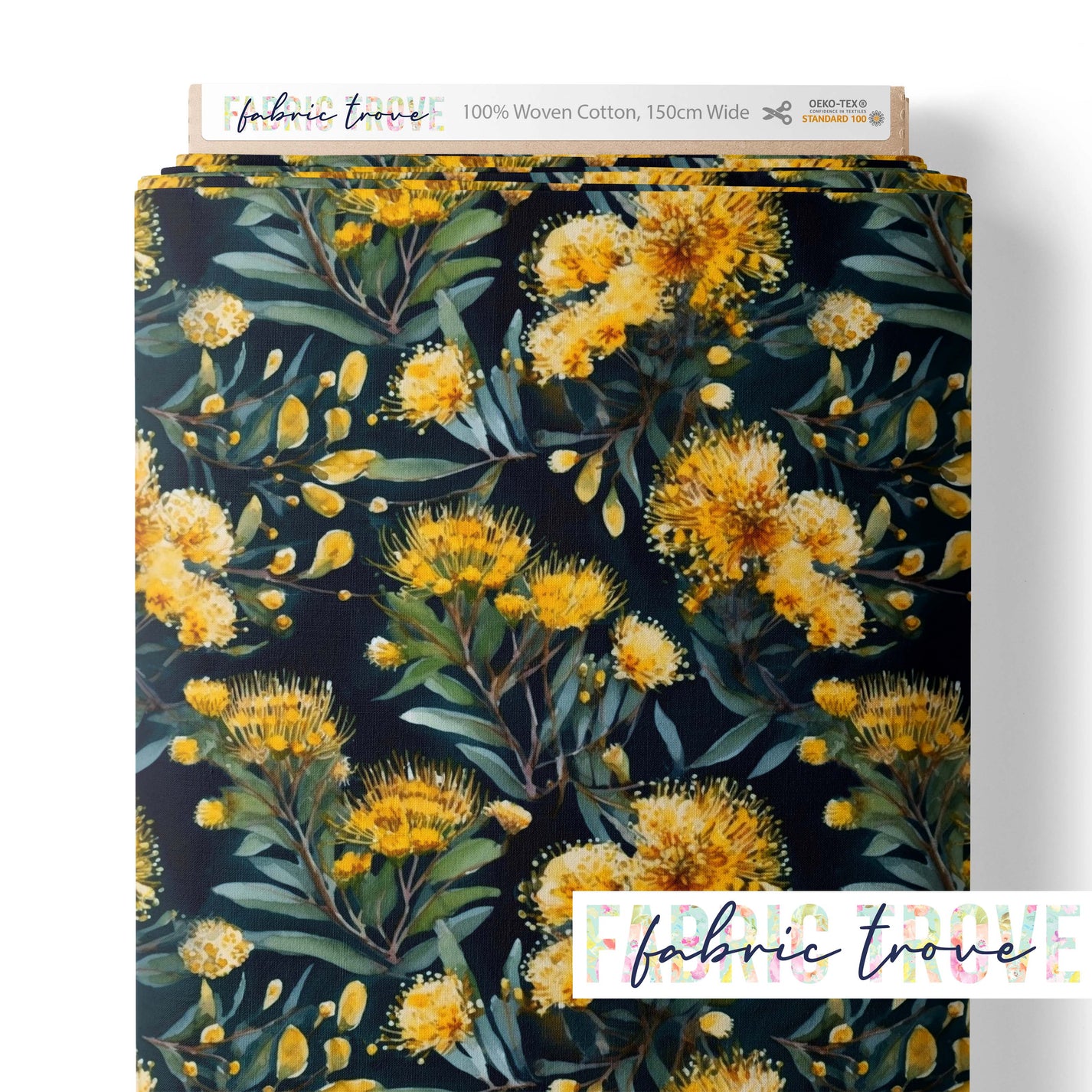 Buy Majestic Wattle Bright Cotton Fabric | Fabric Trove